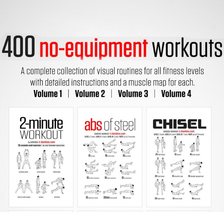 Darebee Book Collections of Visual Routines with Detailed instructions ...