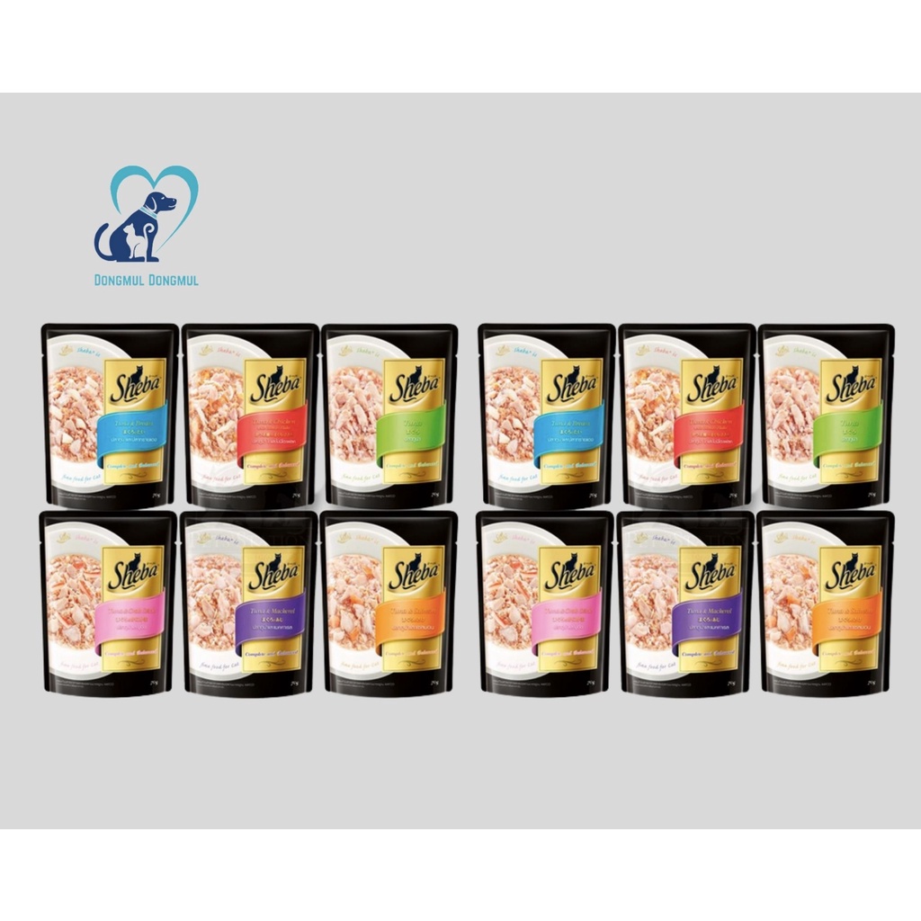 (CARTON - 24 PACKS) Sheba Cat Pouch 70gm, Cat Wet Food (6 FLAVORS ...