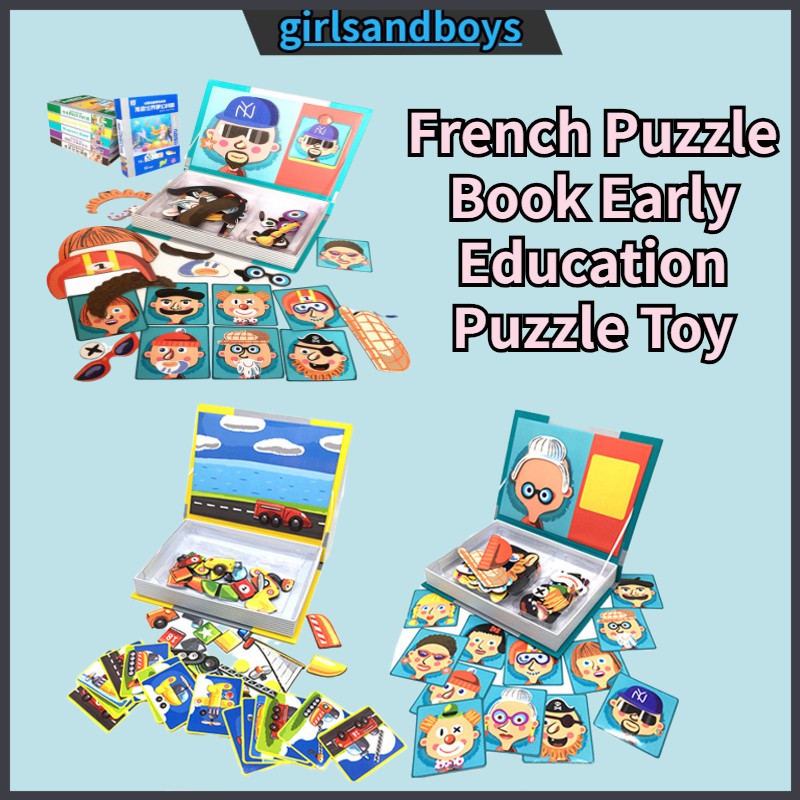 HOT SALE Children French Puzzle Book Early Education Puzzle Toy 3D ...