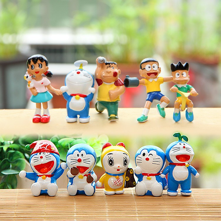 Doraemon nobita nobi shizuka minamoto mini-doras pvc action figure ...