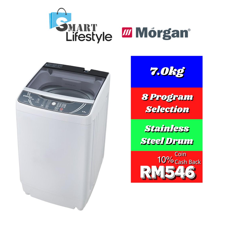 MORGAN MWM-7 ZIRON FULLY AUTO WASHING MACHINE 7KG | Shopee Malaysia