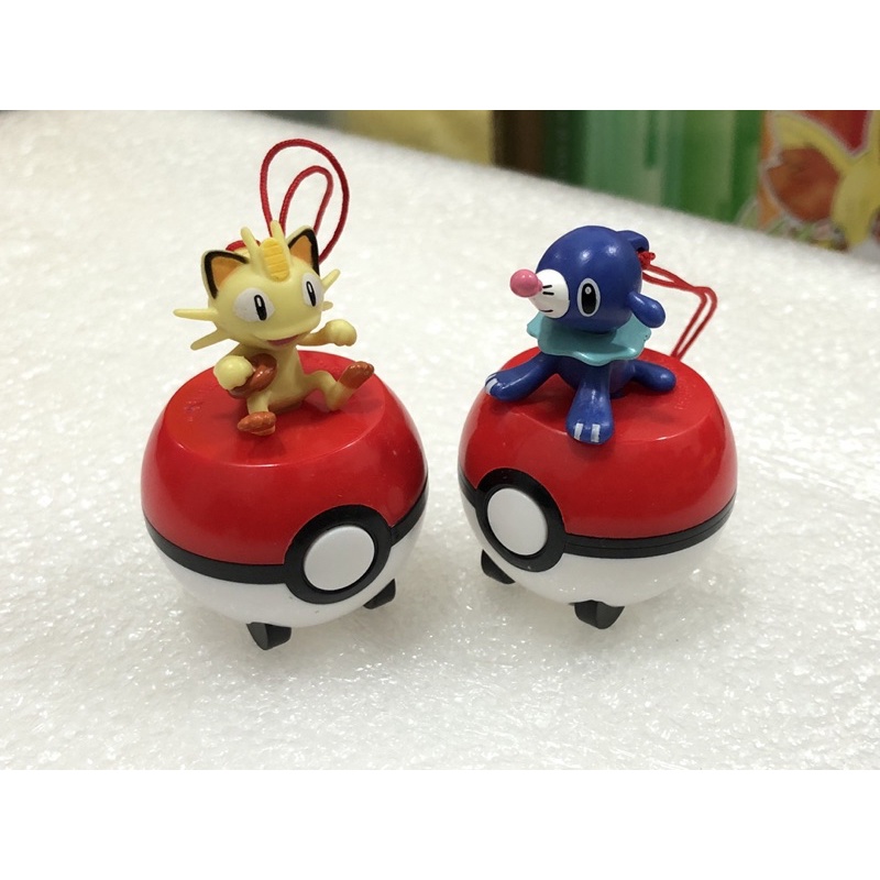 Nintendo Pokemon Pullback Toy Meowth and Poplio on Pokeball car ...