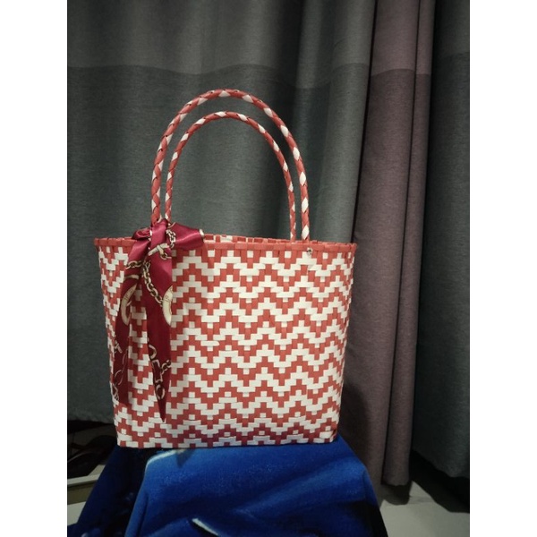 Anyaman Tote Bag Corak | Shopee Malaysia