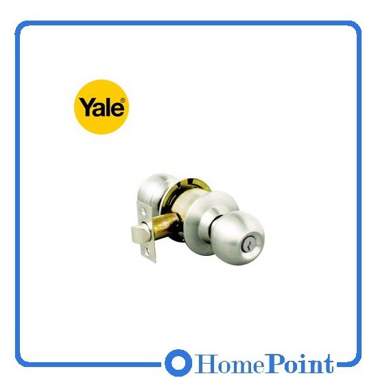 YALE 60mm STAINLESS STEEL LOCKSET CYLINDRICAL KNOBSET ENTRANCE FUNCTION ...