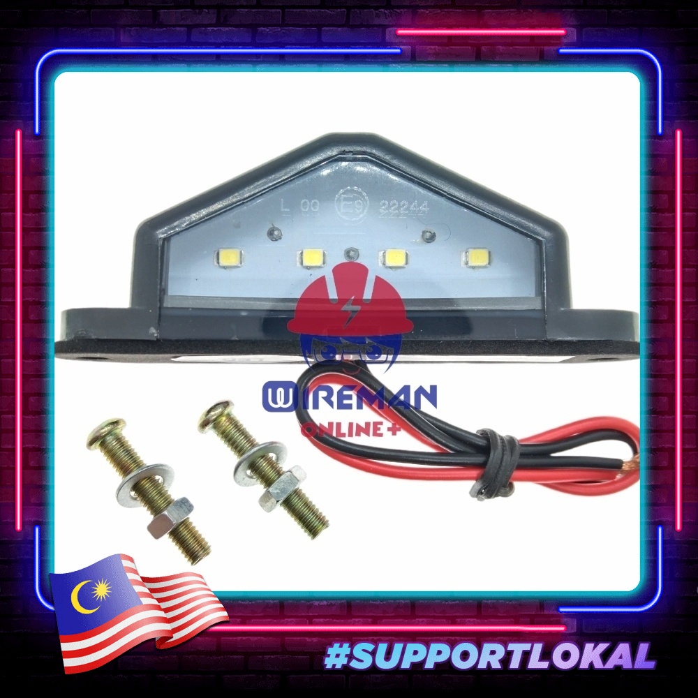 Universal 12V 24V 4LEDs Truck Number Plate Light License Plate Light ...