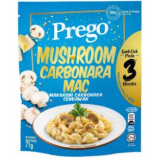 PREGO QUICK COOK PASTA MAC CHEESE / MUSHROOM CARBONARA / SPICY SEAFOOD ...