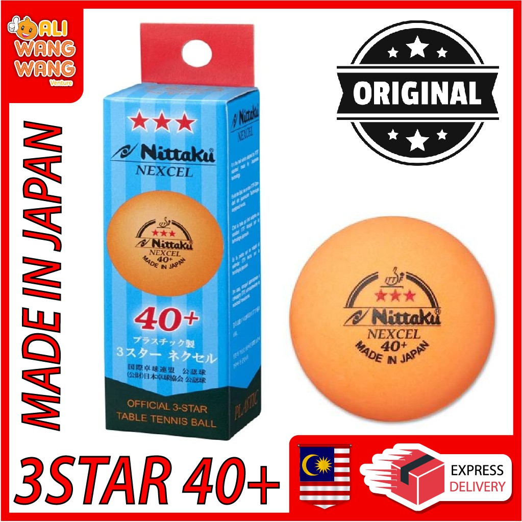 Nittaku Nexcel 3-Star 40+ Table Tennis Balls (ORIGINAL) | Shopee Malaysia