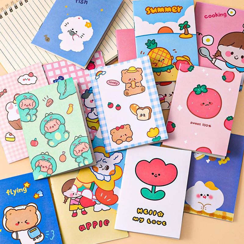 1Pc/1Book Cute Cartoon Notebook Mini Pocket Notepad Small Book Easy ...