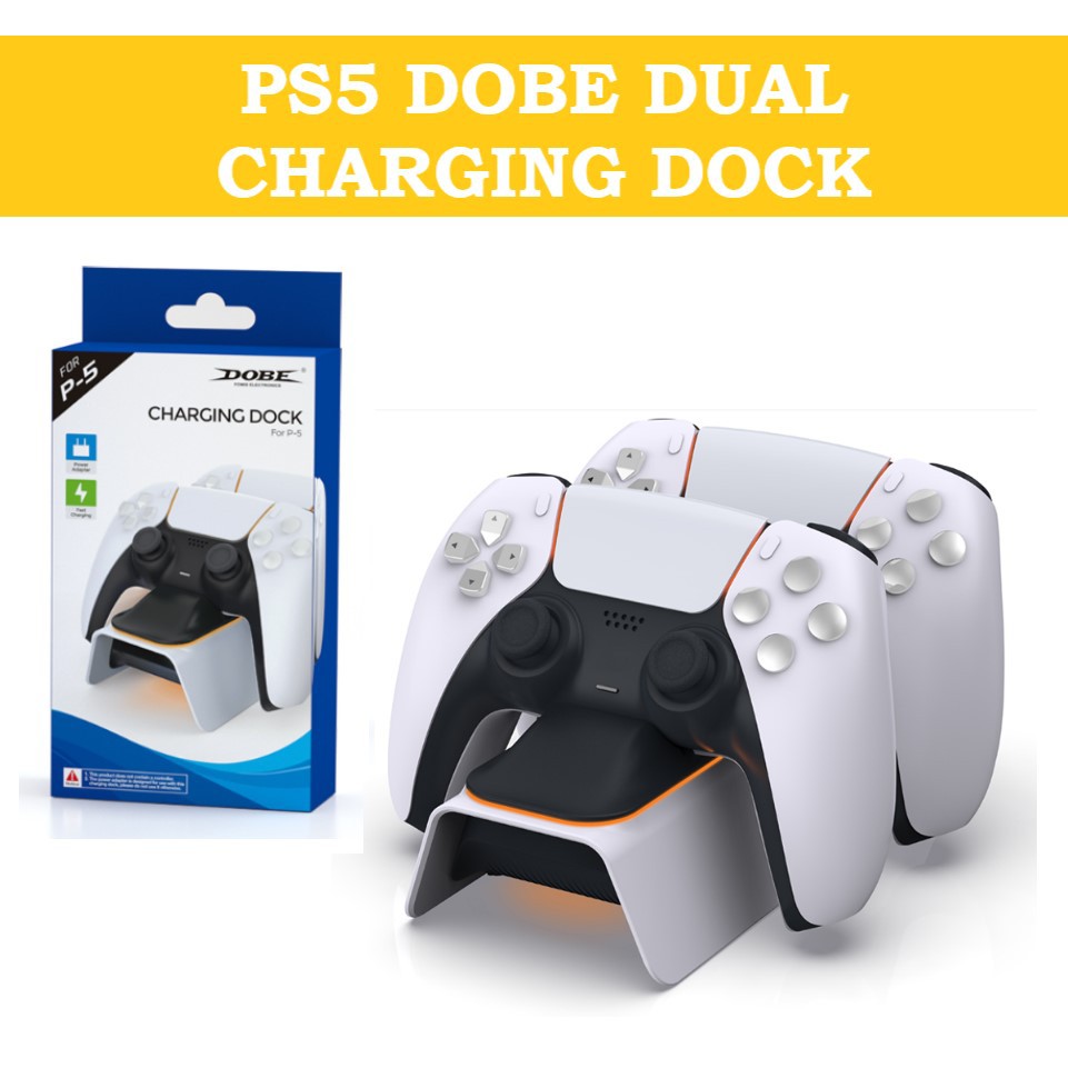 DOBE PS5 DualSense Controller Dual Charging Dock Station | Shopee Malaysia