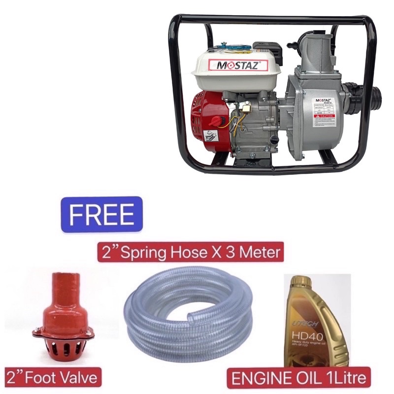MOSTAZ 2”WATER PUMP C/W 7.0HP ENGINE （EUROX PPU5000/OKAZAWA PUMP） | Lazada