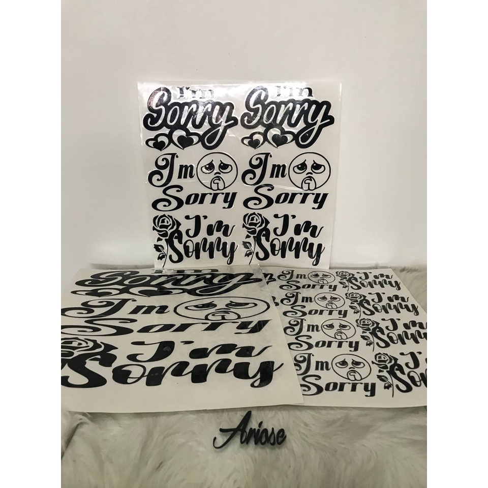 [Murah Berkualiti] 1 PCS I AM SORRY Sticker Balloon Size Minimum for 18 ...