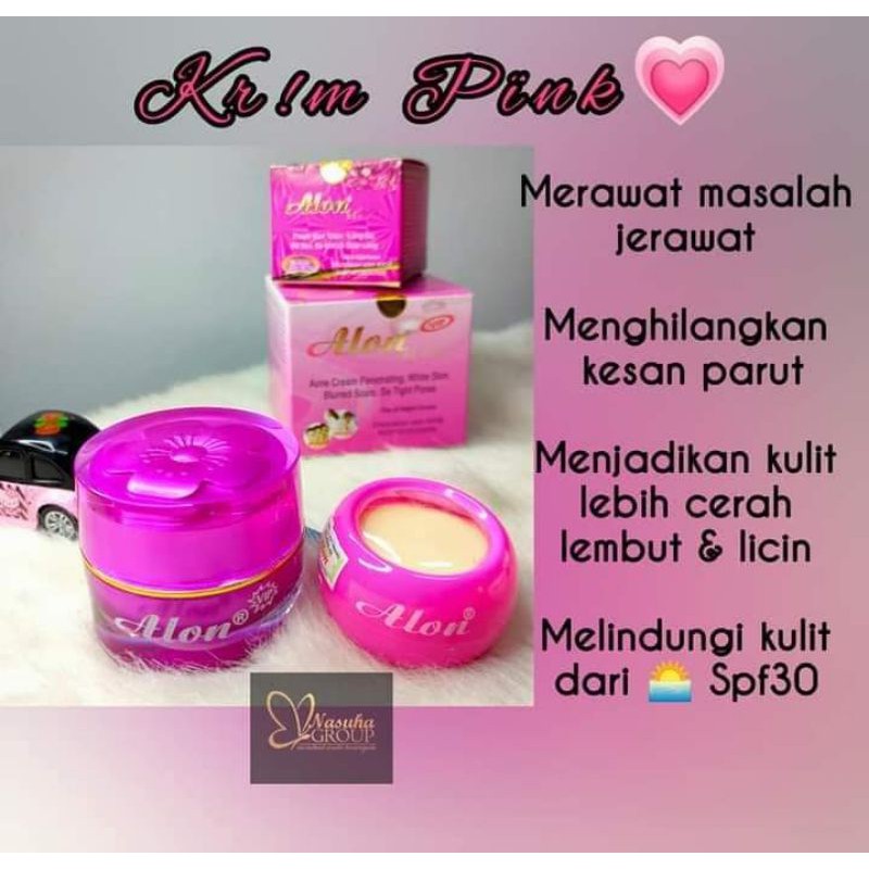 Krim Anti-Jerawat & Pemutih Alon Beauty (PINK) | Shopee Malaysia