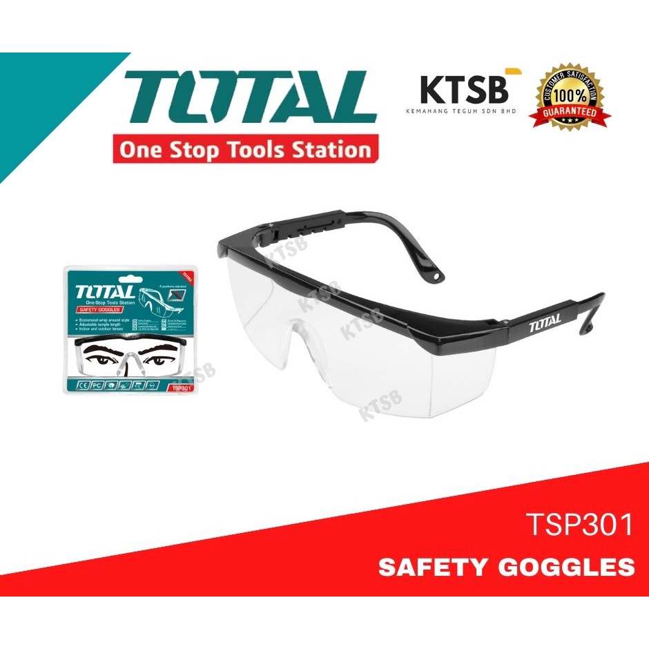 TOTAL Safety Goggles Safety Glasses TSP301 | Shopee Malaysia