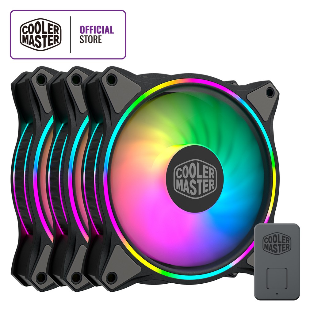 Cooler Master MasterFan MF120 Halo 3in1 Case Fan, 1800 RPM, 47 CFM ...