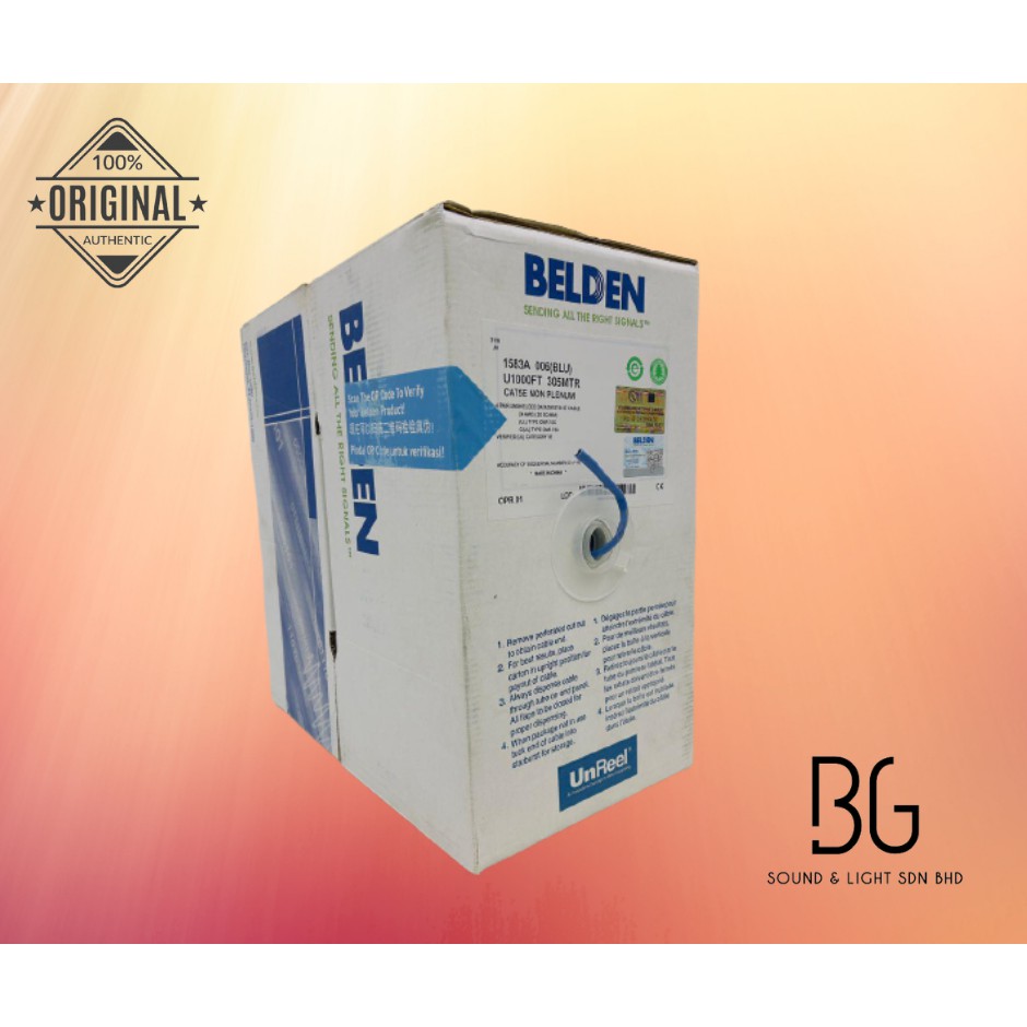 BELDEN CAT5 305METER YJ55169 CAT5E CABLE | Shopee Malaysia