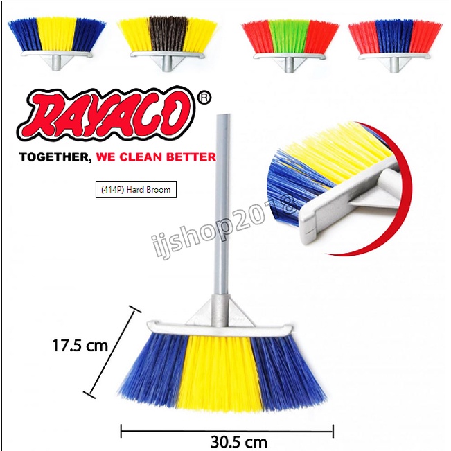 RAYACO 414P HEAVY DUTY BROOM SET/PENYAPU KASAR Penyapu Lantai Keras ...