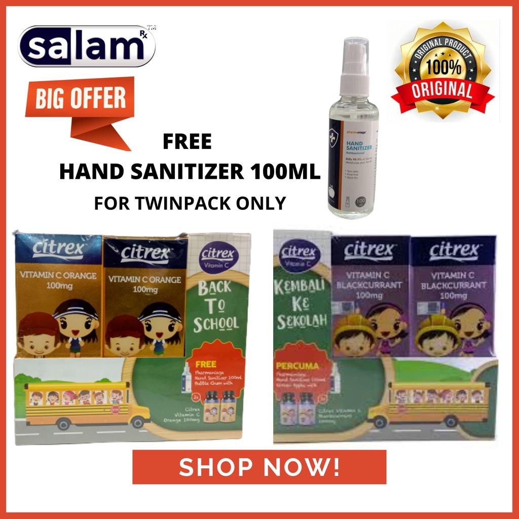 [READY STOCK!!!] CITREX VITAMIN C 100MG (ORANGE/BLACKCURRANT) (30'S ...