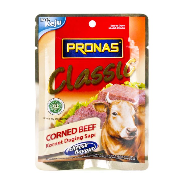 Pronas classic corned beef cheese flavor 50gr - corned beef | pronas ...