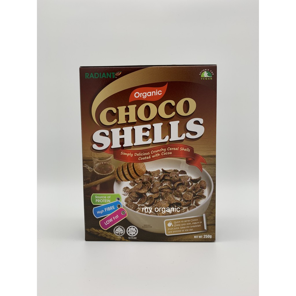 RADIANT ORGANIC CHOCO SHELLS 250G | Shopee Malaysia