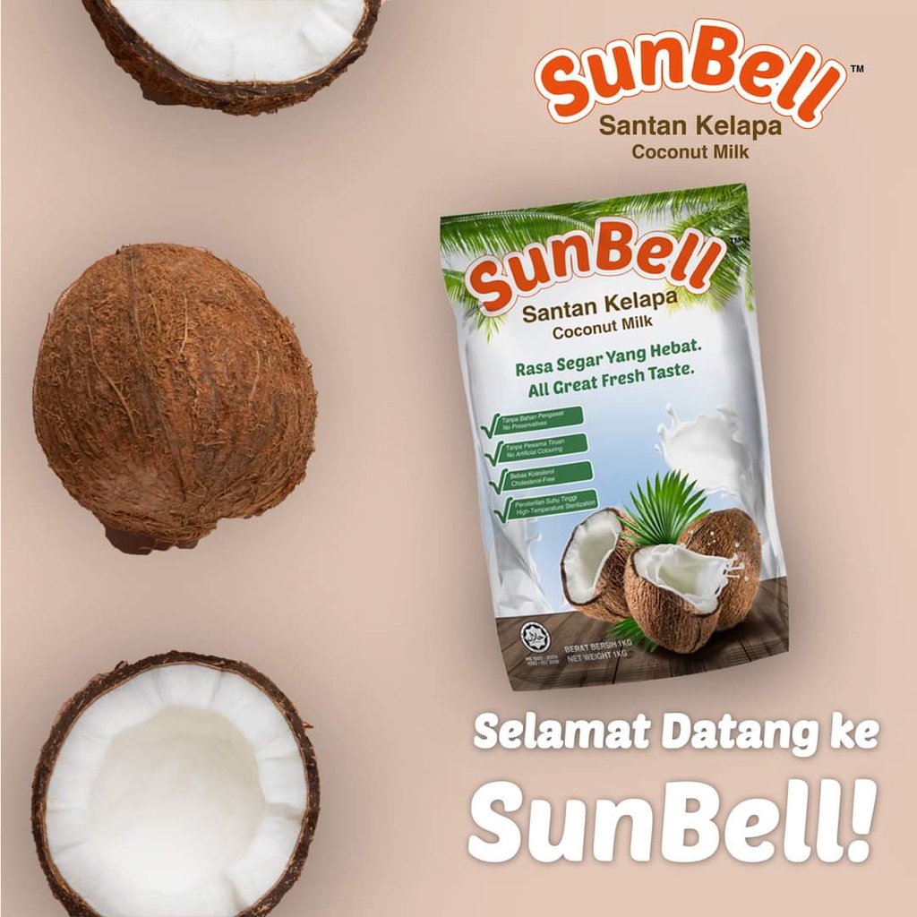 Sunbell Coconut Milk/Santan Kelapa Sunbell (12 x 500gram) | Shopee Malaysia