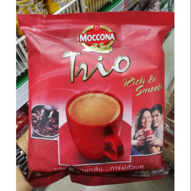 Moccona Trio Instant Coffee Mixed Rich & Smooth Arabica Coffee 27 ...