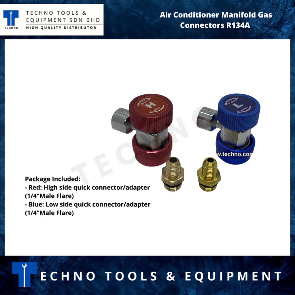 Air Conditioner Manifold Gas Connectors R134A Adjustable Quick Coupler ...