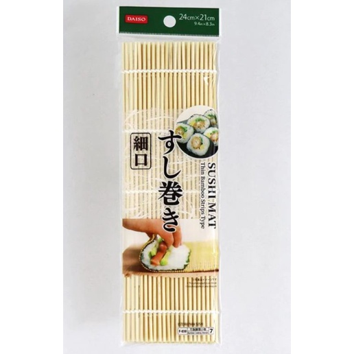 daiso bamboo sushi rolling mat makisu 24cm x 21cm | Shopee Malaysia