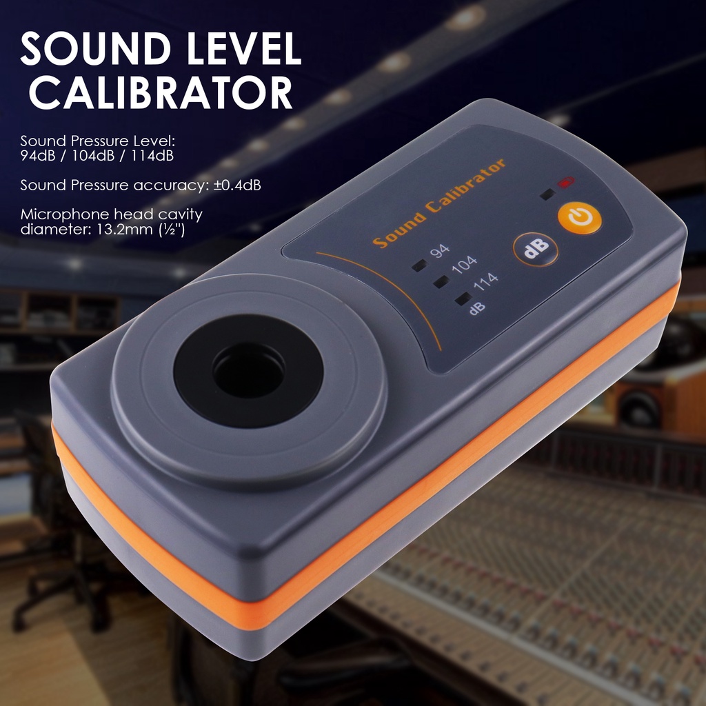 Compact Sound Level Calibrator 114db 94db 104db Calibration Level For 1 2 13 2mm Microphone