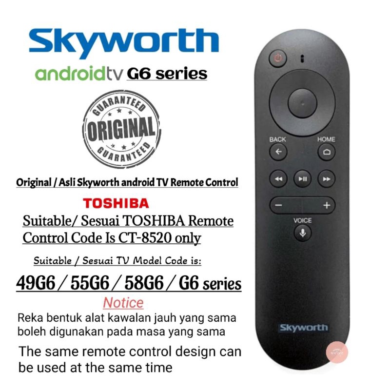 Original Skyworth android TV Remote Control With Voice Function YKF359 ...