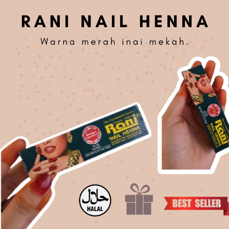 Inai Rani Henna Nails Inai Kuku Mekah Original | Shopee Malaysia