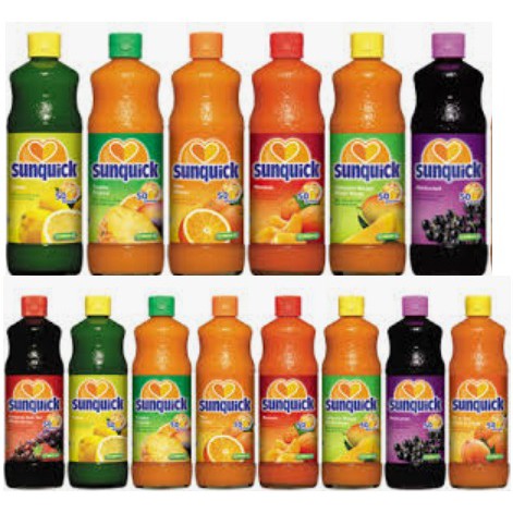 SUNQUICK CORDIAL PELBAGAI PERISA SEDAP RASA BUAH SEBENAR 840ML | Shopee ...