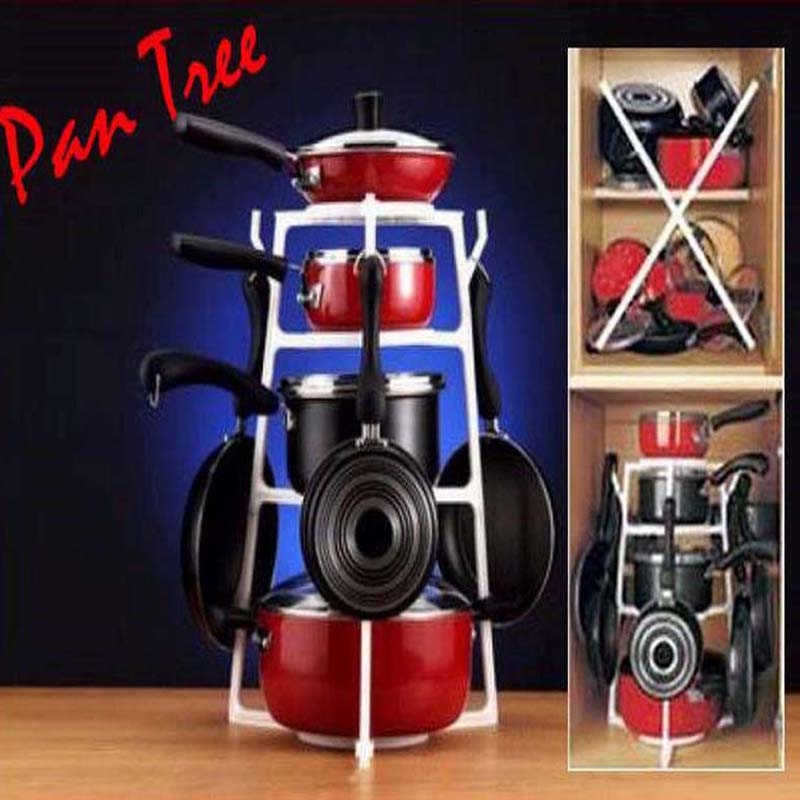 READY STOCK Pan Tree Organizer Kitchen Rak Periuk | Shopee Malaysia