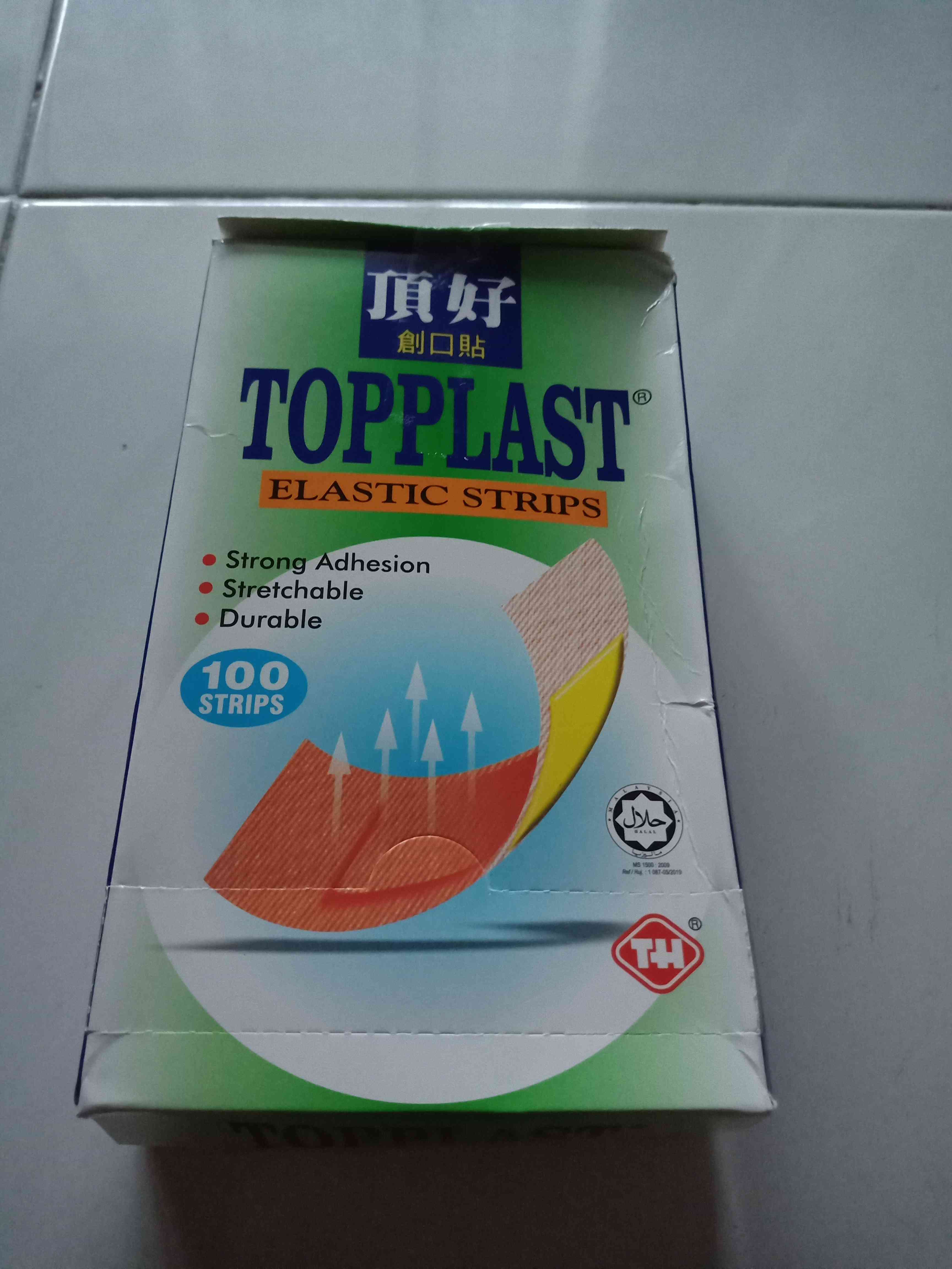 Topplast Elastic Strips Plaster Luka Berubat (First Aid Strips) 100 ...
