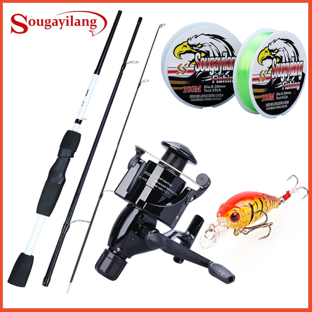 Sougayilang Spinning Reel Rod Set M Power Casting/Spinning Fishing Rod ...