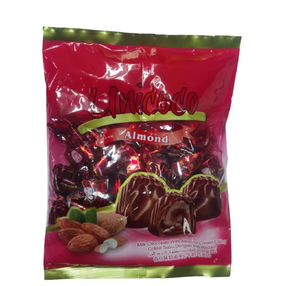 UNICOCO MILK CHOCOLATE WITH ALMOND CREAM FILLING 400GM POUCH | Shopee ...