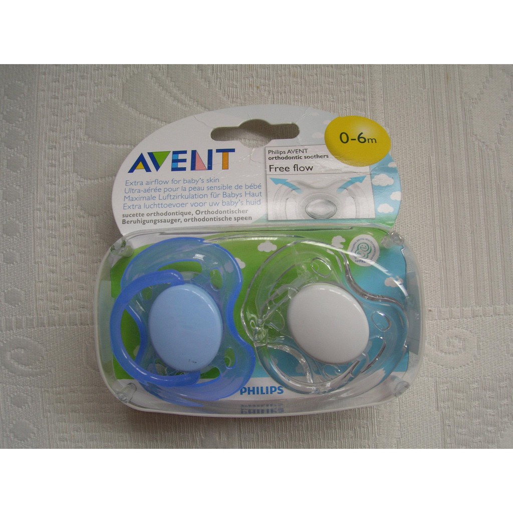 Philips Avent Free Flow Soother (0-6 months) Twin Pack | Shopee Malaysia
