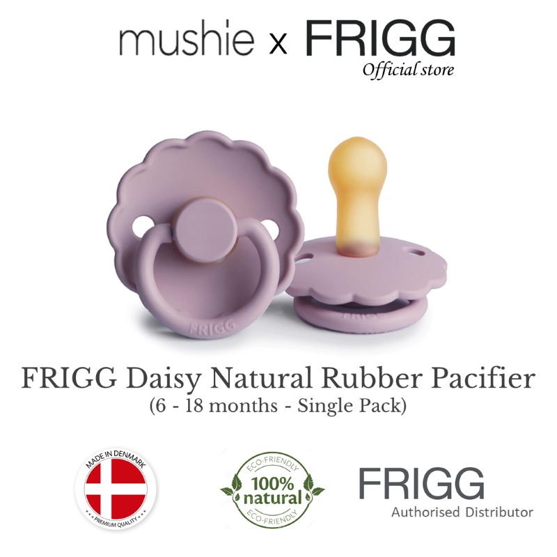 FRIGG Baby Soothie Daisy Natural Rubber Pacifier (6 - 18 months ...