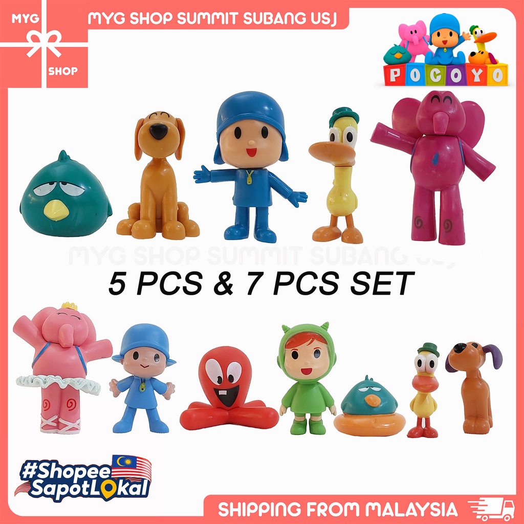 [OEM] Pocoyo Cute 3D Animation Figure Collection Toys Cake Topper Elly ...
