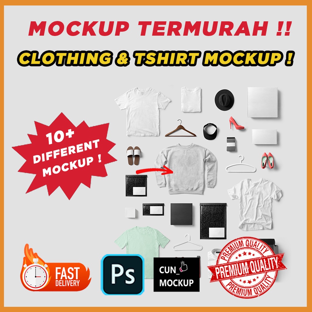 Mockup Clothing & Mockup (High Quality) | Shopee Malaysia