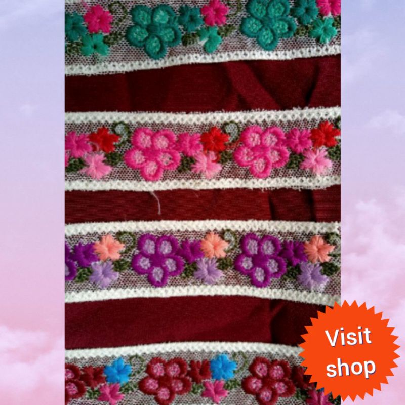 (1meter free 1meter)Bunga Renda border Lace baju 4CM CODE :AT63495 ...