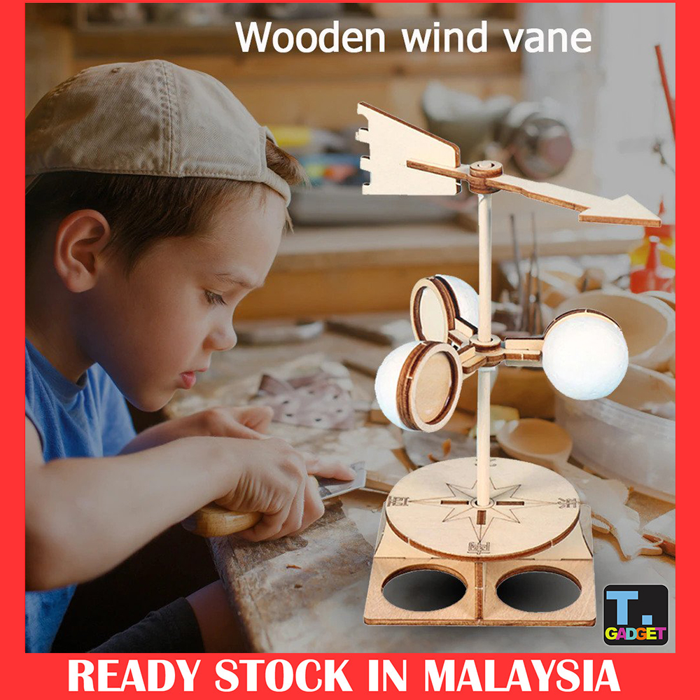 Students DIY Wind Vane Model Kit Wooden STEM Kids Children Science ...