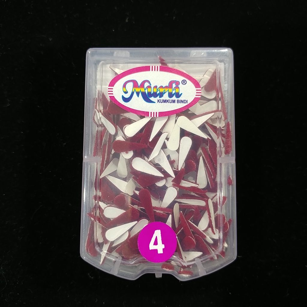 Murli Long Tilak Maroon Box Bindi Pottu Size 4 - STK 4 - 1.1/0.4 ...