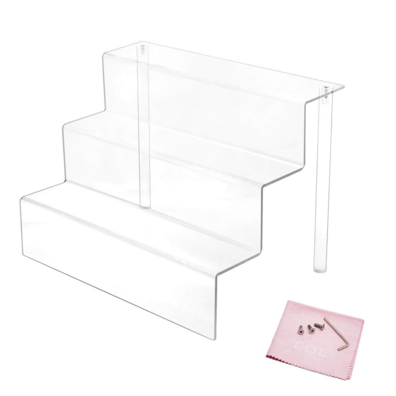 3-layer Ladder Acrylic Display Stand Transparent Hand-made Jewelry ...