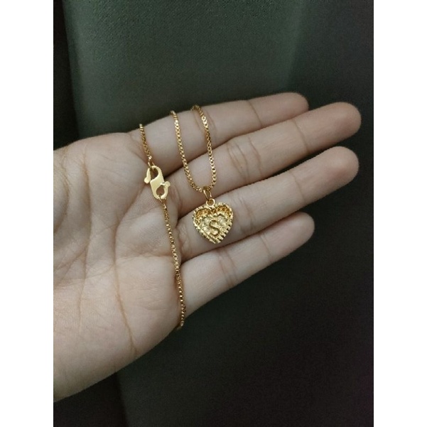 RANTAI LEHER DAN LOKET HURUF EMAS SUASA SADUR | Shopee Malaysia