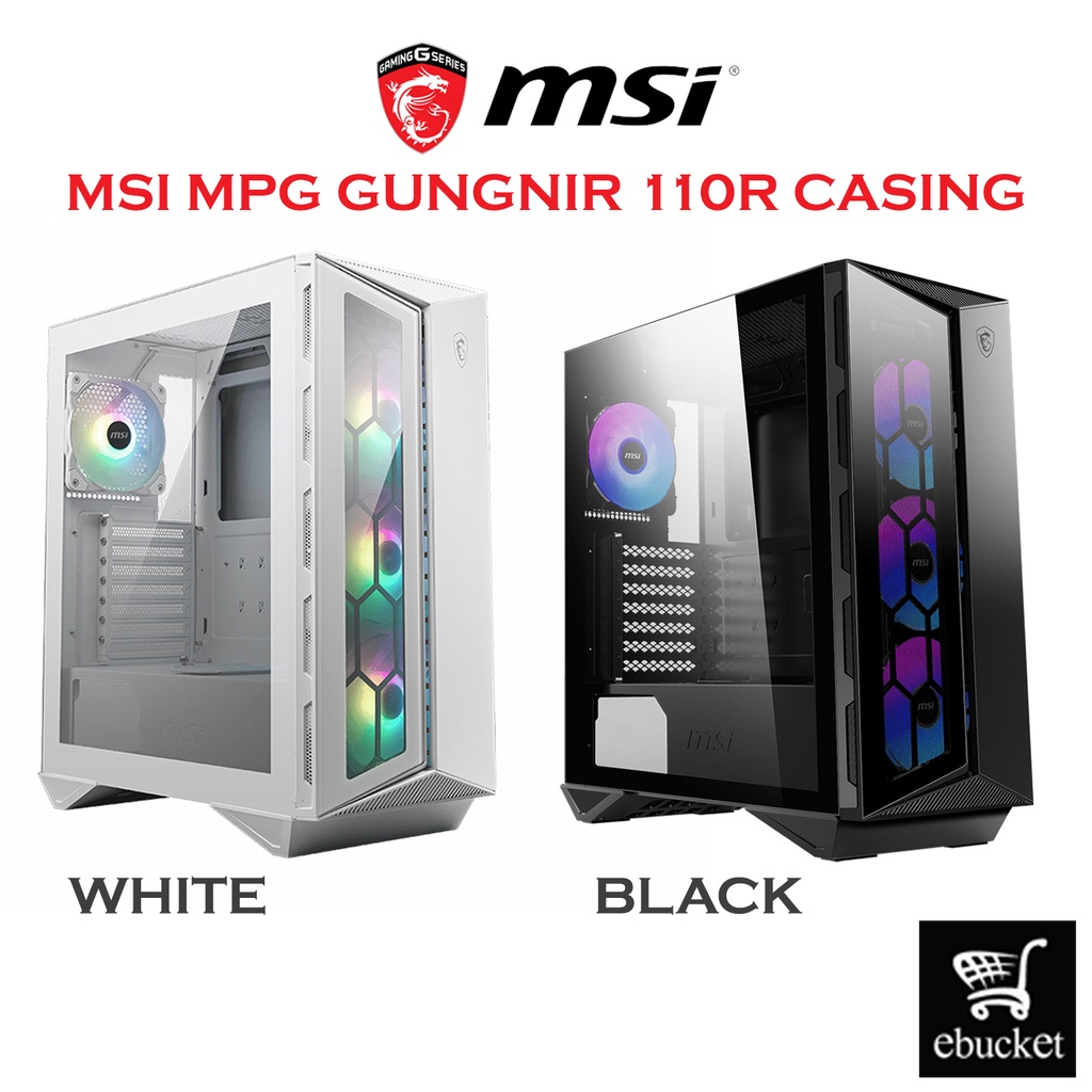 MSI MPG Gungnir 110R White Gaming Casing | Shopee Malaysia