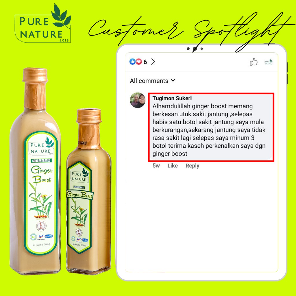 Jus Halia Bara (Pure Nature Ginger Boost) | Shopee Malaysia