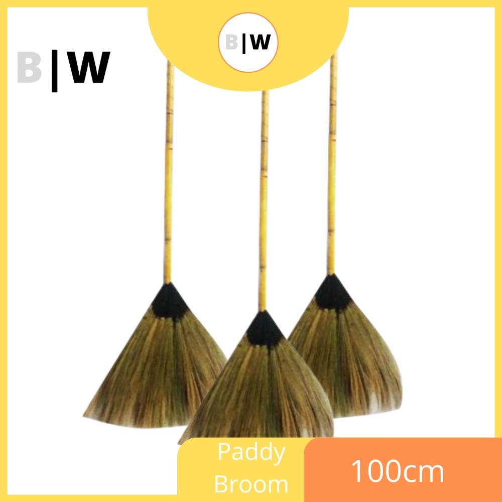 Penyapu Jerami / Penyapu Jerami Tangkai Buluh / Paddy Broom with Bamboo ...