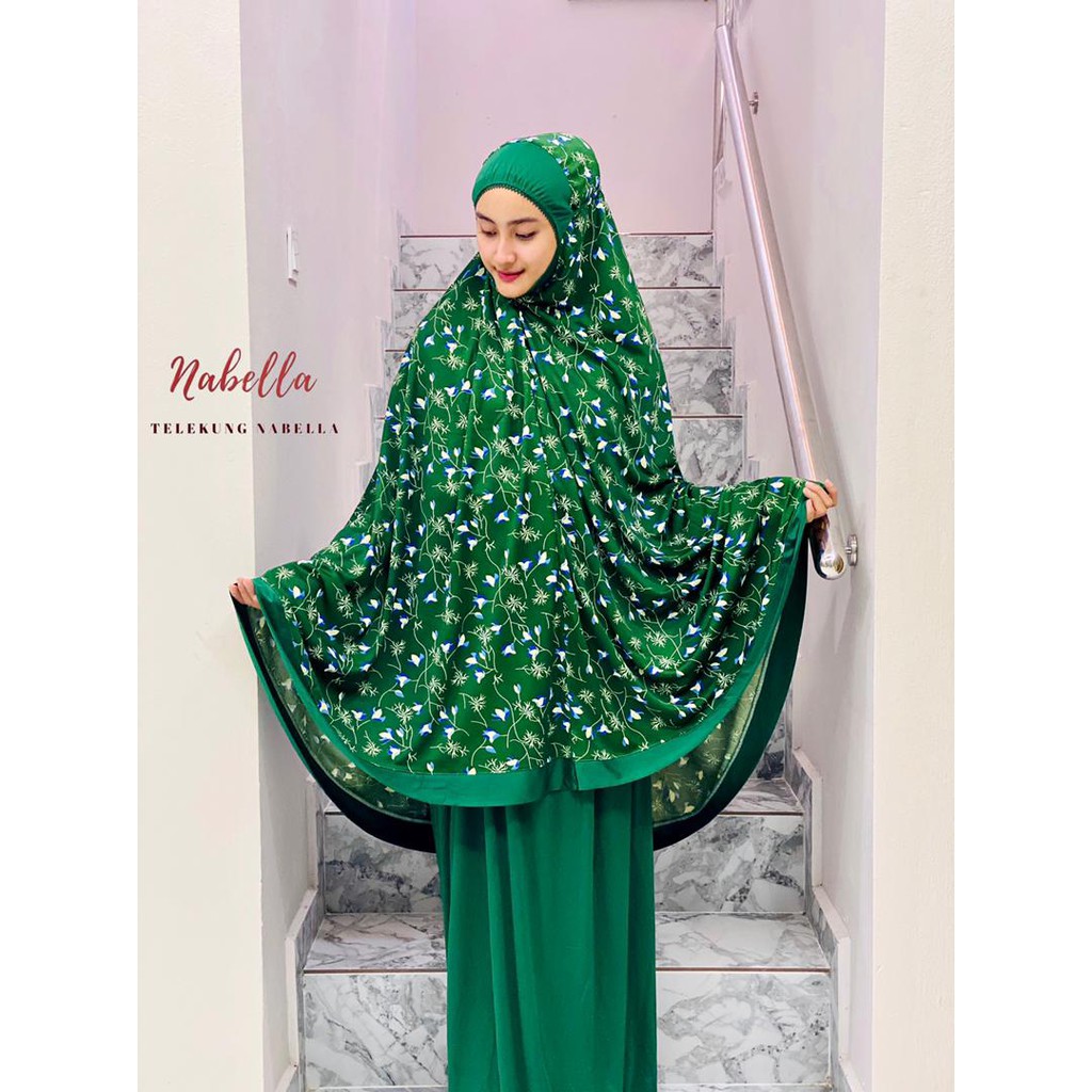 Nabella Telekung Bunga Lily | Telekung Flora | Telekung Solat |Telekung ...
