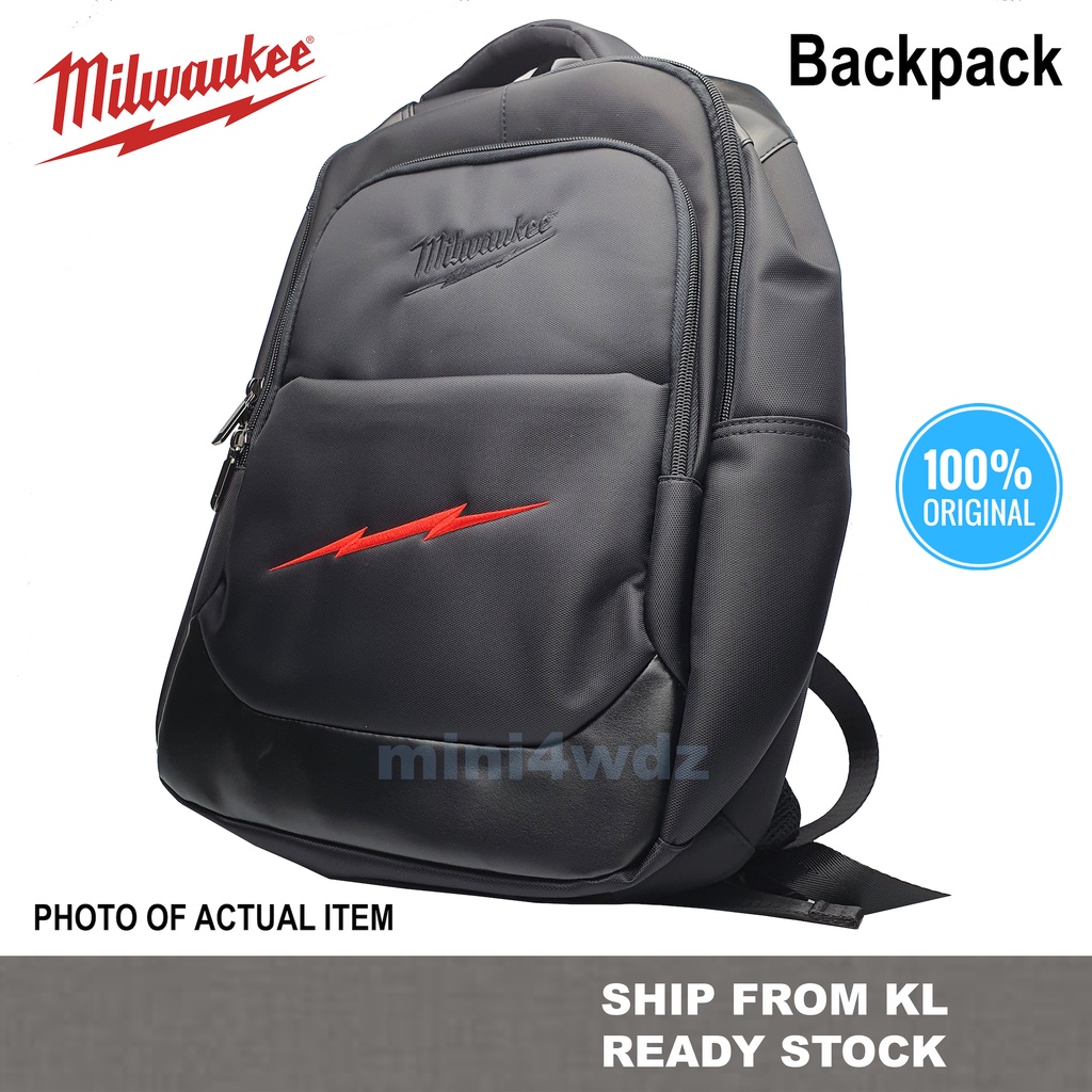 Original Milwaukee Backpack Organizer Storage Pockets for Laptop Tablet ...