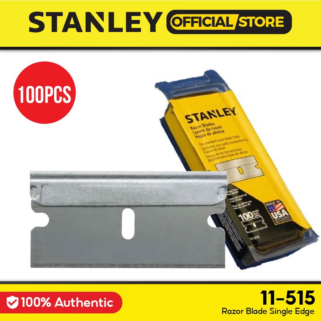 Stanley Razor Single Edge Blade (38mm x 100 Pcs) 11515 | Shopee Malaysia